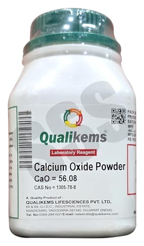 Calcium Oxide Powder LR 500gms (QUALIKEMS) CAS No = 1305-78-8 : Amazon ...