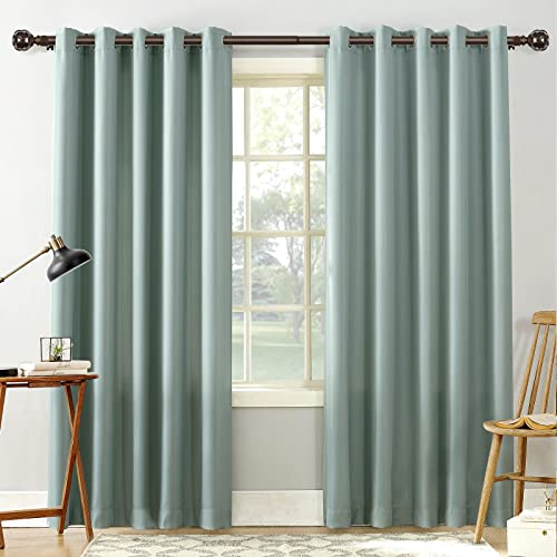 KAMANINA Long Curtain Rod with Netted Texture Finials