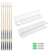Amazon.com: Moyan Super Pool Cue and Billiard Wall Rack - Wall Mounted ...