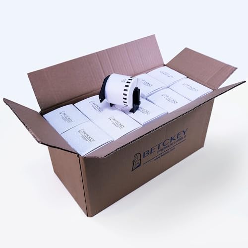 BETCKEY - 20 Rolls DK-22205 Labels, 62mm x 30.48m, 20 Continuous Length ...