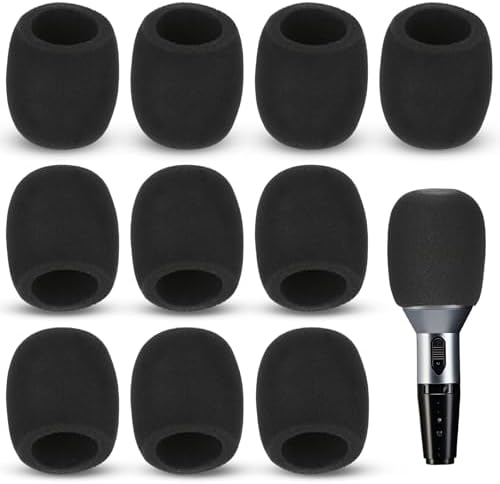 Amazon.com: 10 Pack Foam Mic Cover, Handheld Microphone Windscreen ...