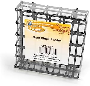 Chubby Metal Suet Block Feeder For Wild Birds, Easy to Hang & Clean ...