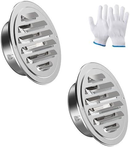 HG Power Round Vent Covers, Stainless Steel Soffit Vents 4 Inch with ...