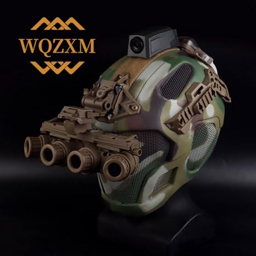 WQZXM Airsoft Full Face+Ear Protection Fencing Mask,Tactical ...