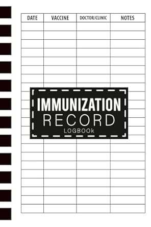 Immunization Record Log Book: 4x6 Inches | Pocket Vaccination Tracker ...