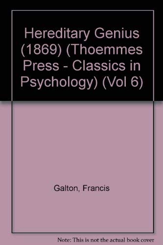 Amazon.com: Hereditary Genius (1869) (Classics in Psychology, 1855-1914 ...