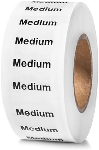 Amazon.com : 250pcs Medium Clothing Size Strip Labels, 1.25" x 5 ...