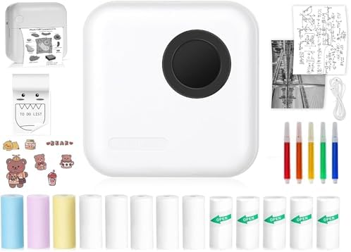 Amazon.com: WeePro Mini Printer Portable Inkless Sticker Printer with ...