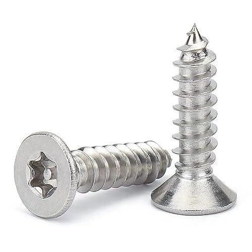 FarDeer Stainless Steel Flat Head Self-Tapping Screws M4/M5 Security ...