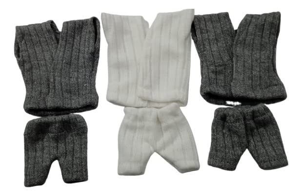 Laddu Gopal Woolen Inner Suit/Combo of 3 Suits 2 Grey and White Color ...