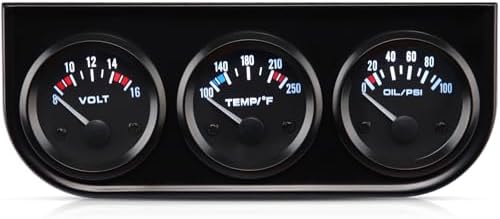 Amazon.com: 2'' Triple Gauge Set Includes Oil Press & Water Temp Gauges ...