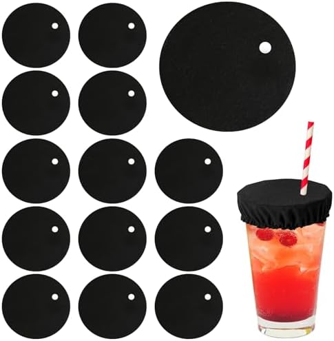 Amazon.com: 10pcs Drink Cover Scrunchies, Reusable Cup Drink Covers for ...