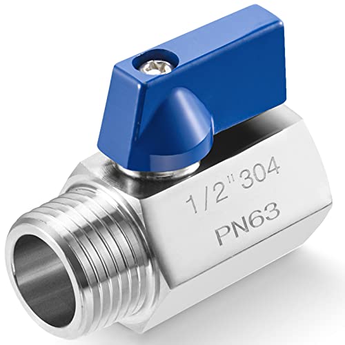 Hilangsan Stainless Steel Mini Ball Valve 1/2" NPT Female and Male ...