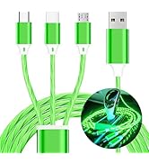 Amazon.com: TISTIPPL 3 in 1 Light up Charging Cable,Multi LED Charging ...
