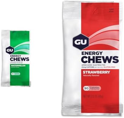 Amazon.com: GU Energy Chews Watermelon & Strawberry Flavor Bags with ...