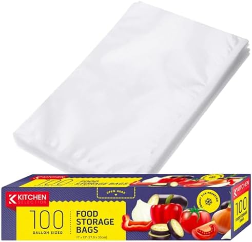 Amazon.com: Bluesky Food Storage Plastic Bags Gallon-(Pack of 100 ...