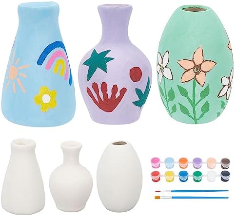 Amazon.com: WEBEEDY 3 Sets Vase Pottery Painting Kit for Adults, Paint ...