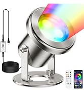 Amazon.com : LyLmLe LED Pool Lights, 20W Smart RGB Magnetic Submersible ...