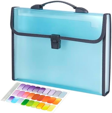 NISUN 13 Pockets Expanding File Folder, A4/Letter Size Document ...