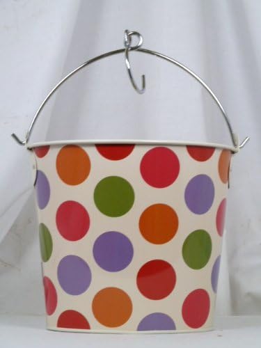 NEW STUNNING POLKA DOT ENAMEL PEG BUCKET : Amazon.co.uk: Home & Kitchen