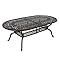 Amazon.com: MEETWARM Outdoor 84" Oval Patio Dining Table, All Weather ...