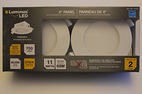 LUMINUS LED - 4" Panel Dimmable Pot Lights With Integrated Junction Box ...