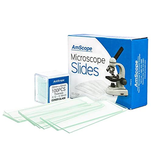 AmScope BS-50P-100S-22 – Diapositivas de microscopio de vidrio ...