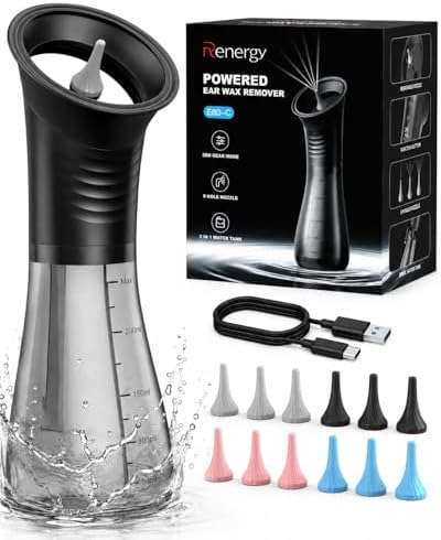 Amazon.com: Renergy Electric Ear Wax Removal Kit, Powered Ear Wax ...
