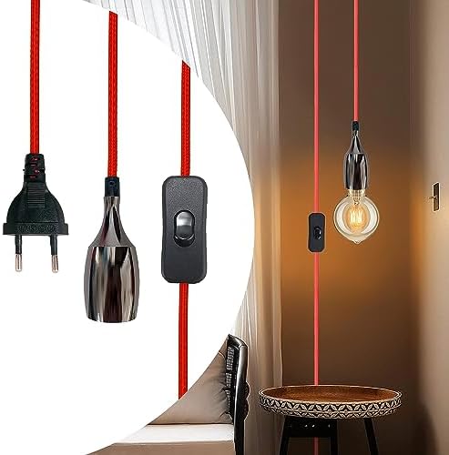 Elegantes Pendelleuchte Mit Schalter Und Stecker Ebenbild