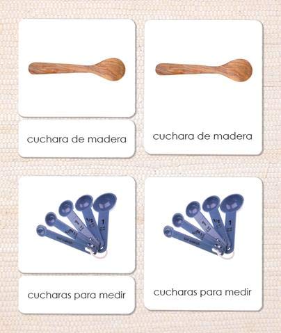 Amazon.com: Los Utensilios (Utensils) Spanish 3-Part Cards ...