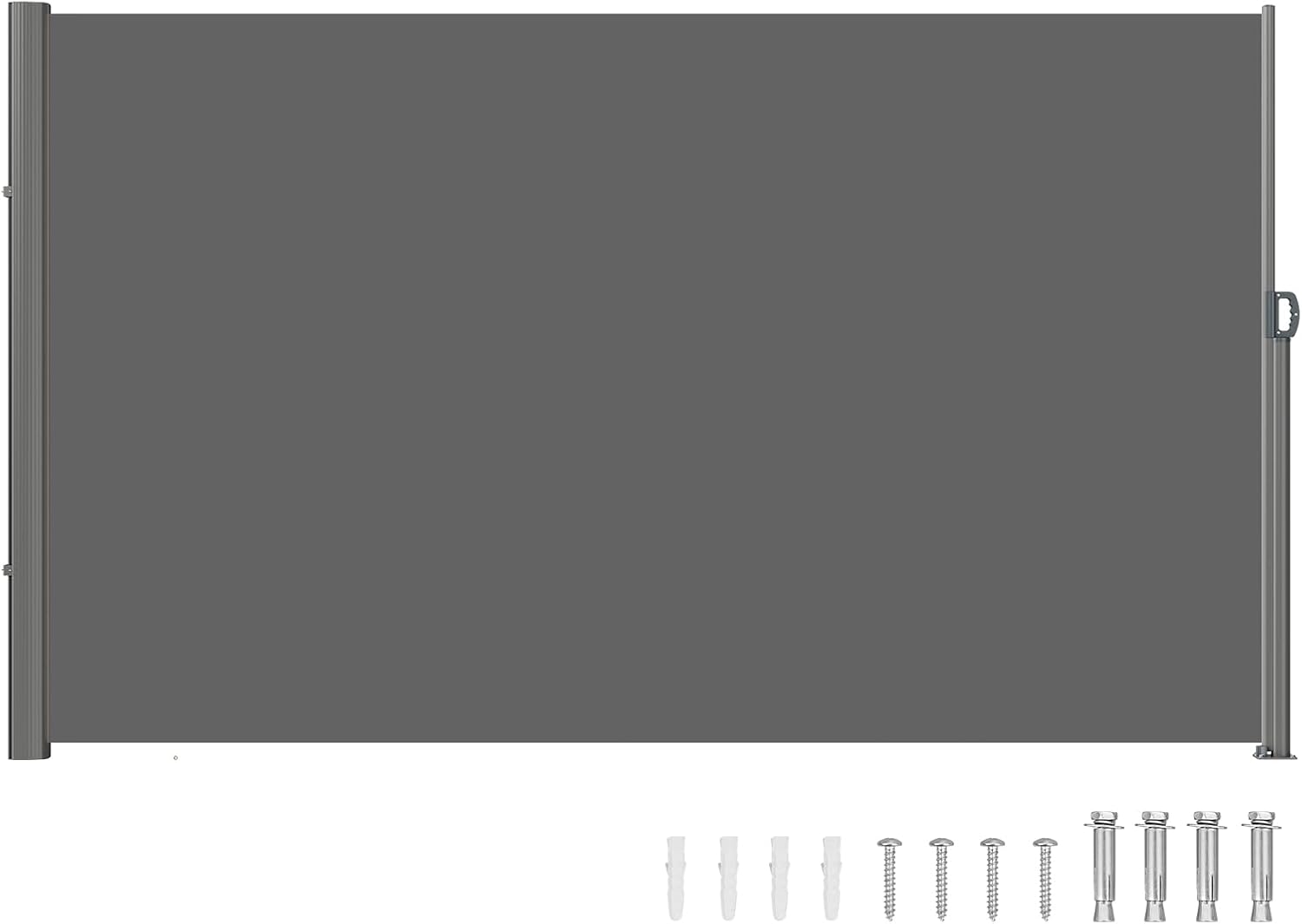 VEVOR Retractable Side Awning 118" x 63", Retractable Patio Screen Waterproof, Retractable Room ...