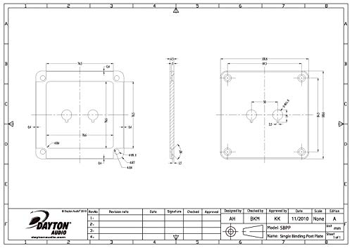 Snapklik.com : SBPP-BK Binding Post Plate Black Anodized