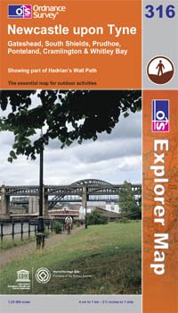 Newcastle upon Tyne OS Explorer Map 316: Amazon.co.uk: Ordnance Survey ...