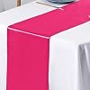Amazon.com: SiinvdaBZX 12 Pcs Hot Pink Satin Table Runner 12 x 108 ...