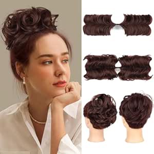 Amazon.com : Vigorous Messy Bun HairPiece,2PCS Messy Bun Hair Pieces ...