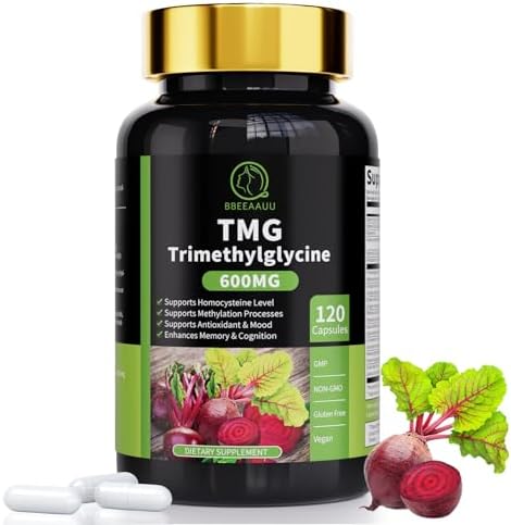 TMG Supplements - Trimethylglycine Capsules, Betaine Anhydrous 600mg ...