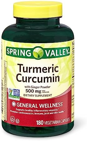 Amazon.com: Spring Valley Turmeric Curcumin 500mg with 50mg Ginger ...