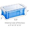 Hiceeden 12 Pack Small Plastic Storage Box with Lid, 13.5×7.5×5cm ...