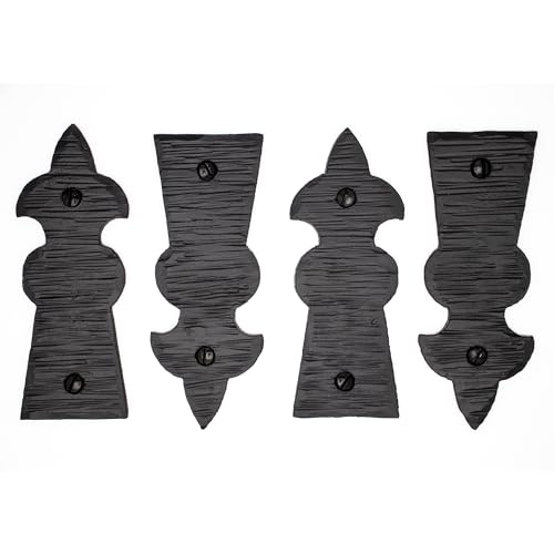 Amazon.com: 4 Pack 4 Inch Black Faux Strap Hinges - Hand Forged Dummy ...