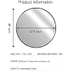 Amazon.com: Eruner Large Round Mirror 48 Inch Black Mirror for Wall ...