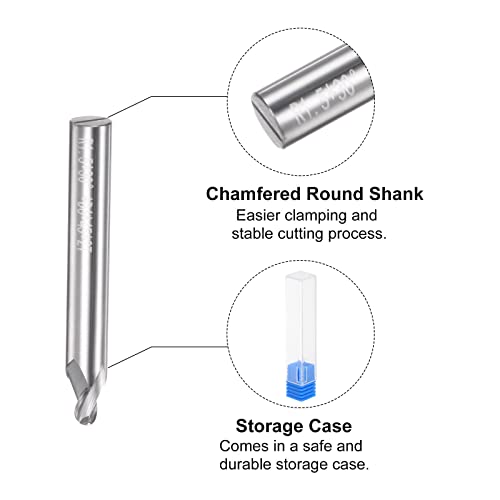 Snapklik.com : Uxcell Tapered Ball Nose End Mill, Uncoated Solid ...