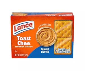 Amazon.com: Lance Toast Chee Crackers with Real Peanut Butter 6 ...