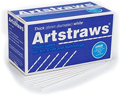 Artstraws White Paper Straws Mini School Bulk Box Pack for Craft ...