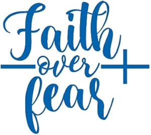 Amazon.com - Faith Over Fear y3177 Vinyl Sticker Decals (Pack of 2) for ...