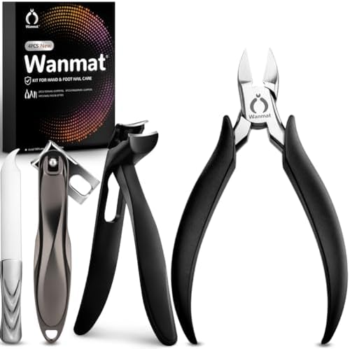 Amazon.com: 4Pcs Podiatrist Toenail Clippers for Thick & Ingrown Nails ...