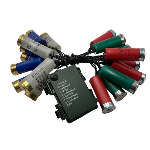 Amazon.com: LED Shotgun Shell Christmas Lights 20ct Battery Powered ...