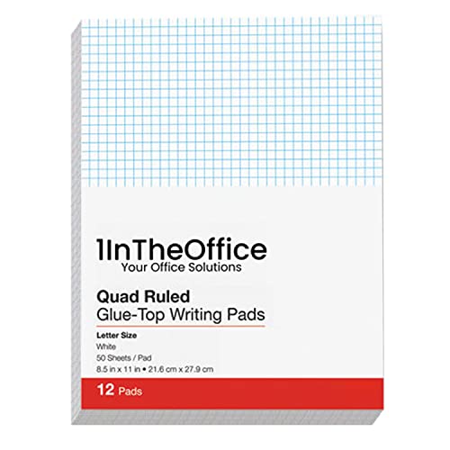 Snapklik.com : 1InTheOffice Graph Paper Pads, Quadrille Ruled Writing ...