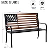 Amazon.com: Attliasalon 𝐀𝐭𝐭𝐥𝐢𝐚𝐬𝐚𝐥𝐨𝐧 50” Outdoor Bench Garden Bench with ...