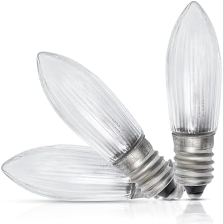 SCNNC E10 Candle Light Bulbs 14V 3W, Candle Arch Bridge Bulb ...