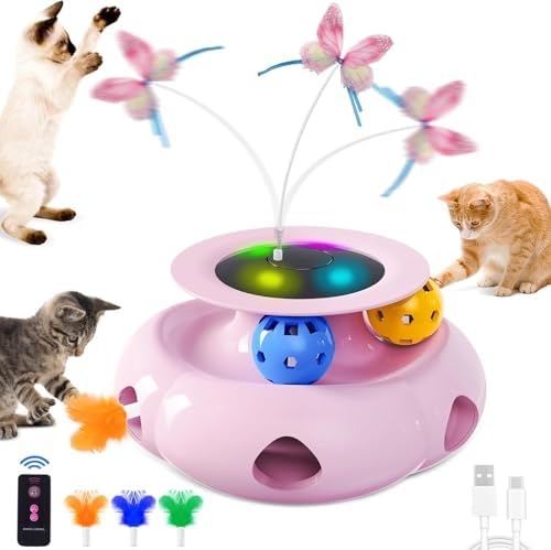BitPeUG 3 in 1 Cat Toys Rechargeable, Interactive Cat Toys for Indoor ...